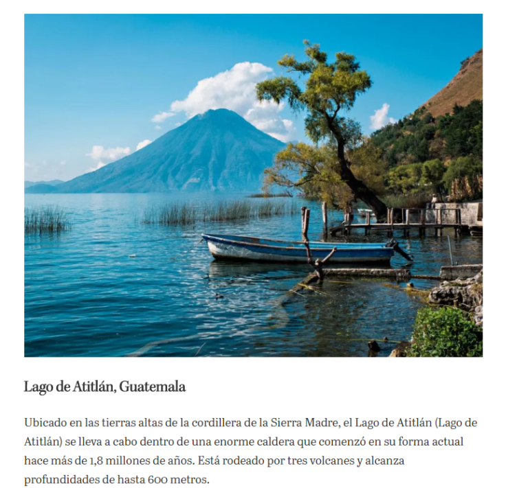 El Lago de Atitlán es uno de los 8 impresionantes lagos que debes visitar
