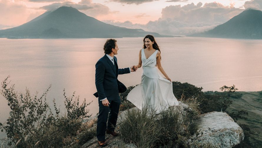 Fotografías de bodas a orillas del Lago de Atitlán en Guatemala